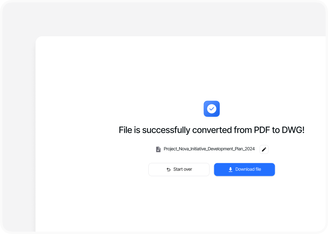 Free Online PDF to DWG Converter - PDFTool.io